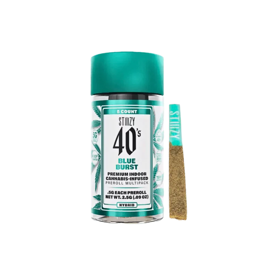 Stiiizy 40's Blue Burst Infused Pre-Rolls - Hybrid Strain – Free Smoke NYC